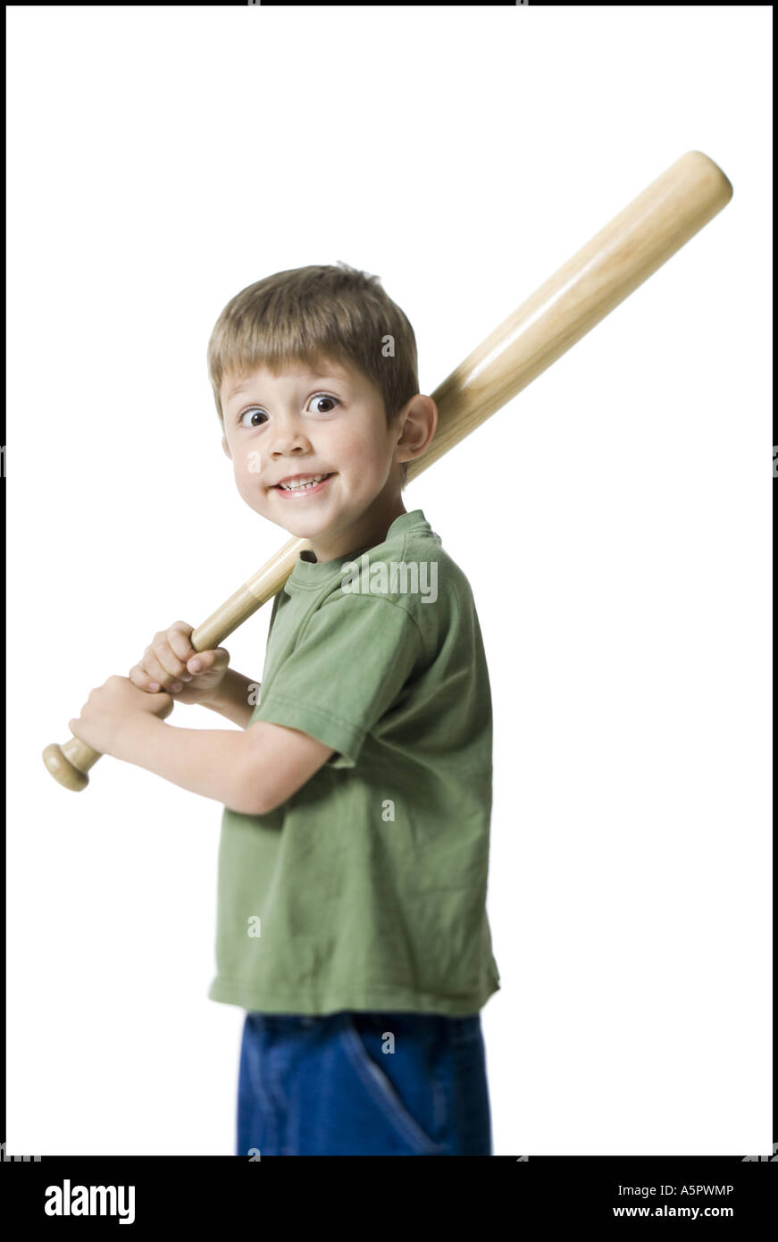 Boy with a baseball bat hi-res stock photography and images - Alamy