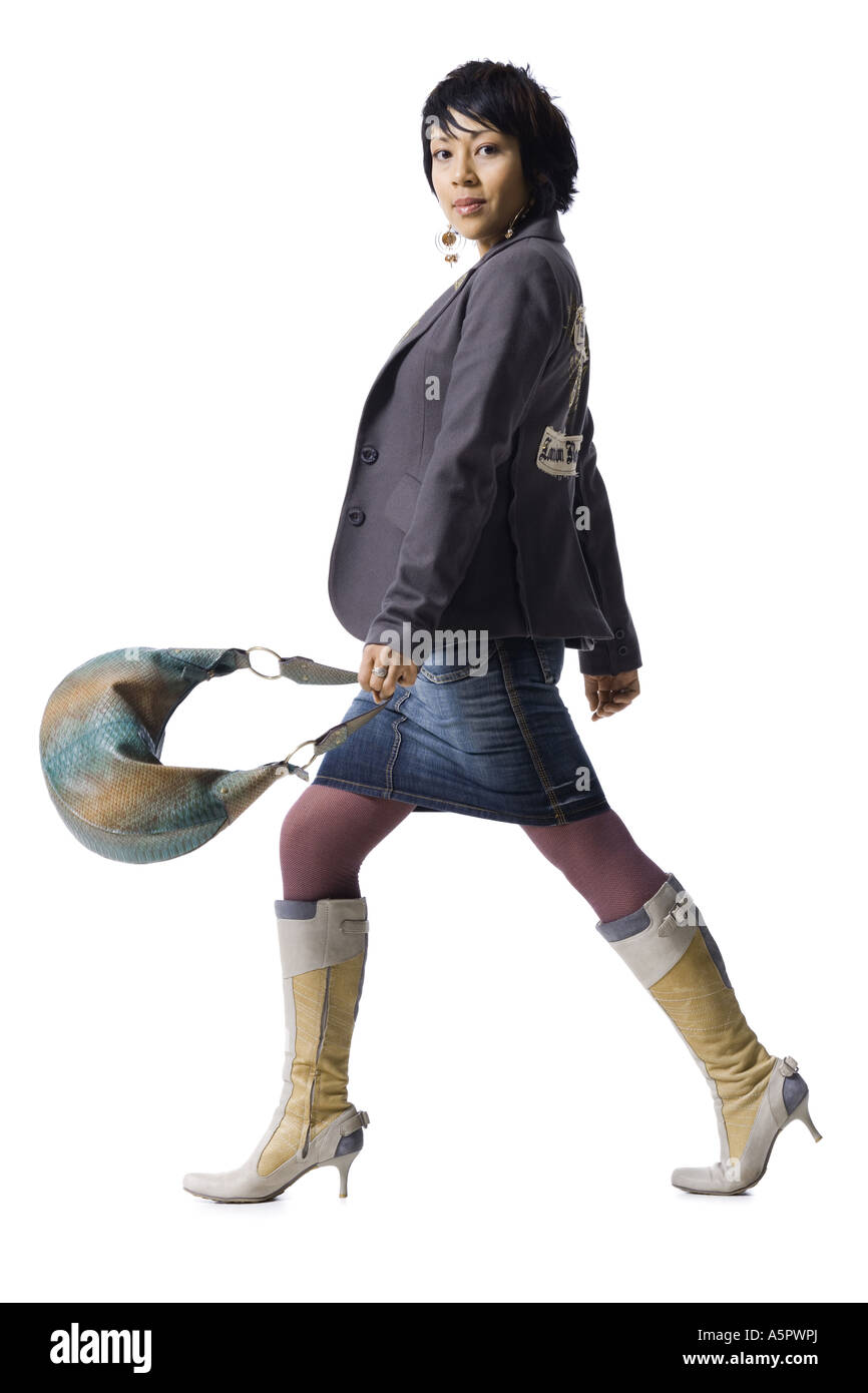 Knee woman boots model hi-res stock photography and images - Alamy