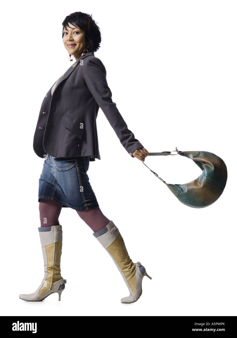 Knee woman boots model hi-res stock photography and images - Alamy