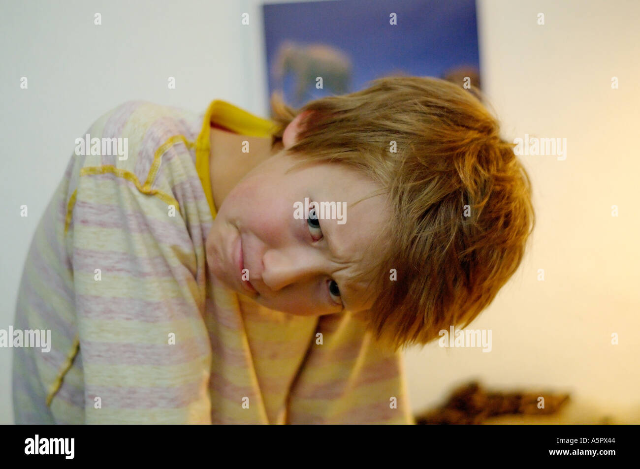 boy looking angry Stock Photo - Alamy