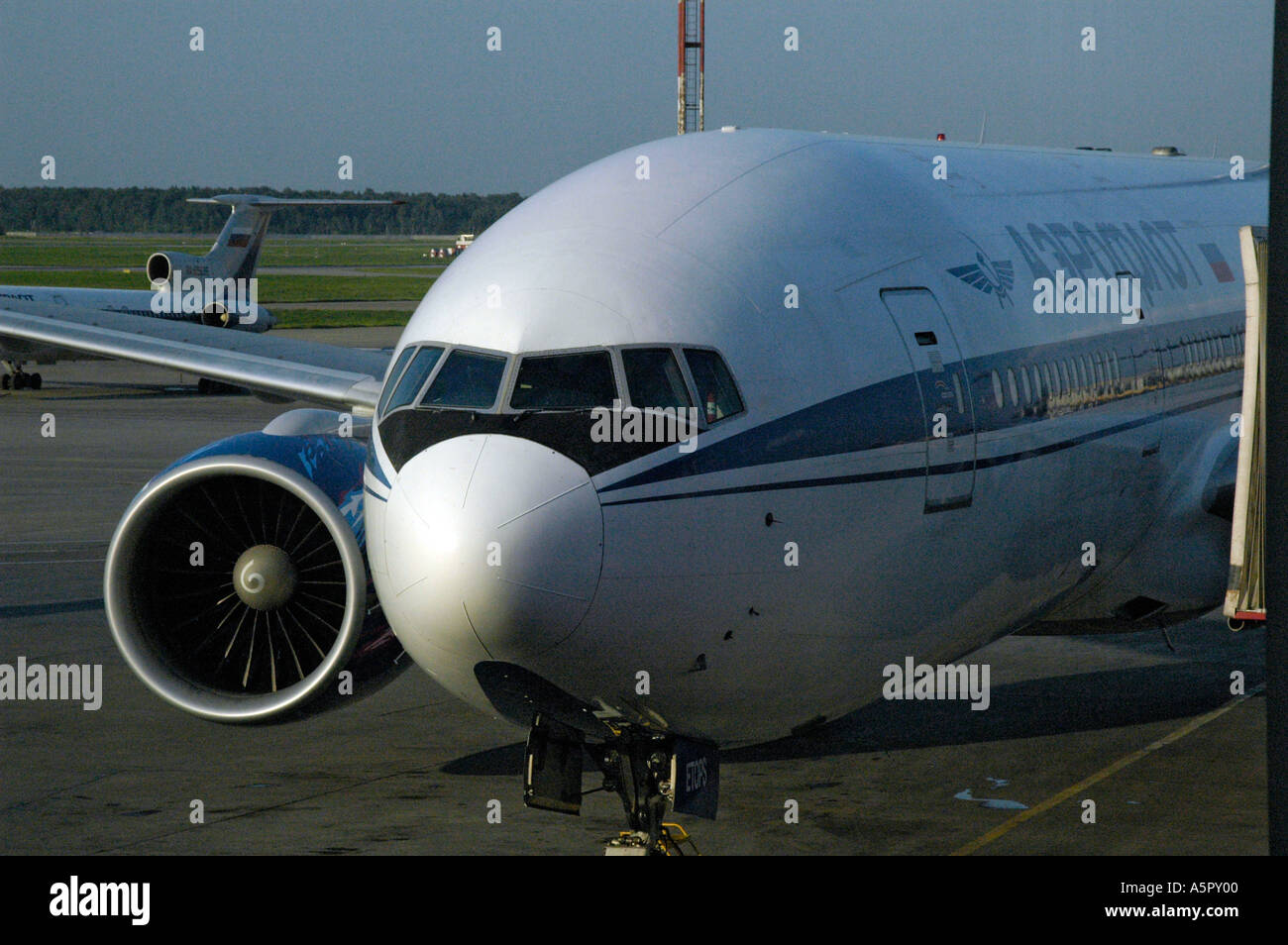 Aircraft of the Russian airline Aeroflot Moscow Russia Stock Photo - Alamy
