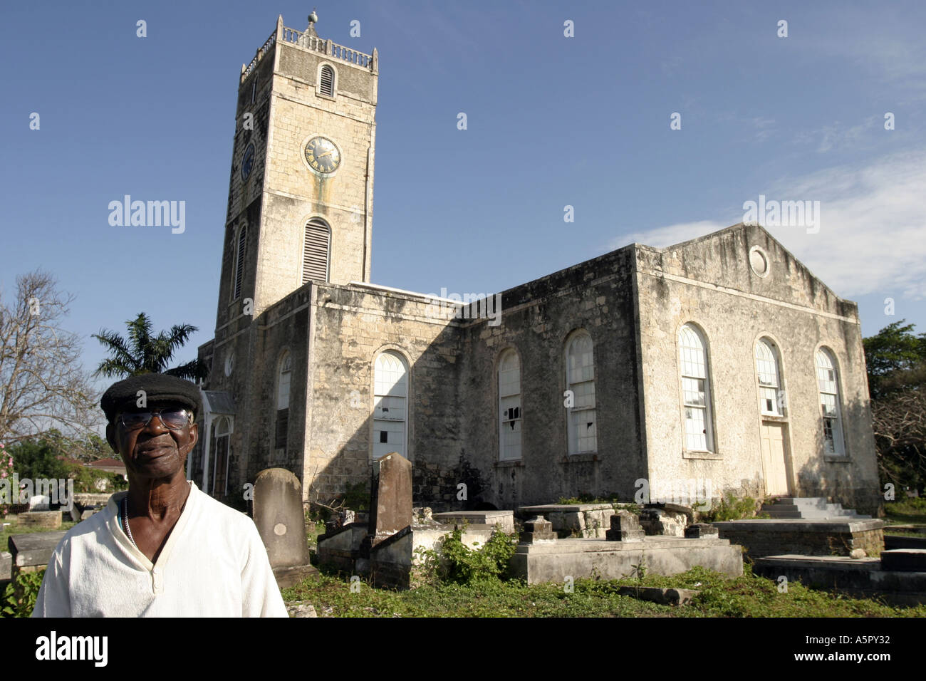 caribbean jamaica falmouth church Stock Photo - Alamy