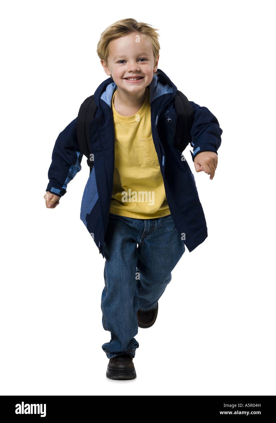 Excited boy running silhouette hi-res stock photography and images - Alamy