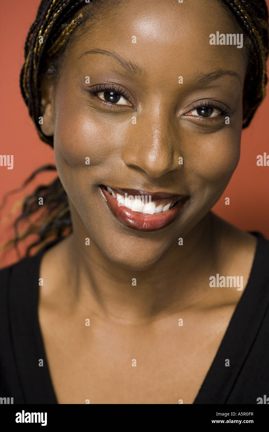 Portrait of a female smiling Stock Photo - Alamy
