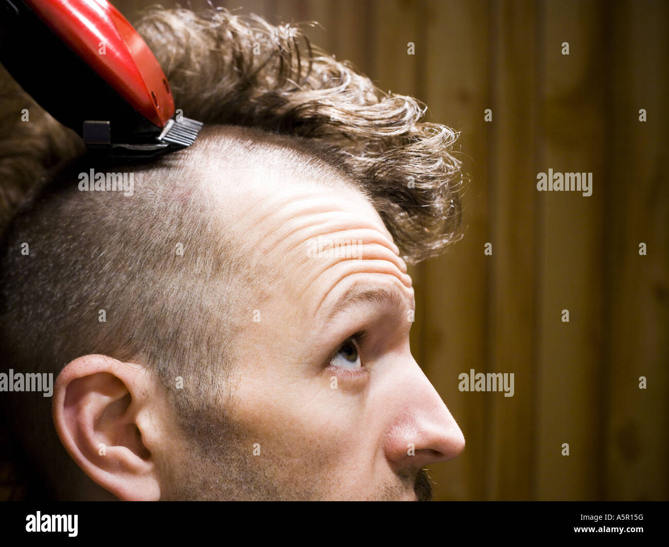 Closeup shot male shaving hi-res stock photography and images - Alamy