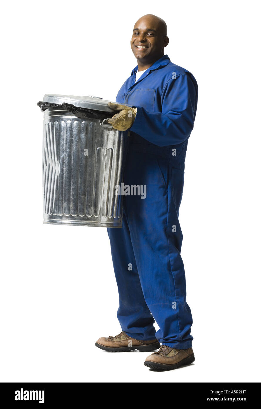 Garbage man with trash cans Stock Photo - Alamy Garbage man with trash cans Stock Photo - Alamy