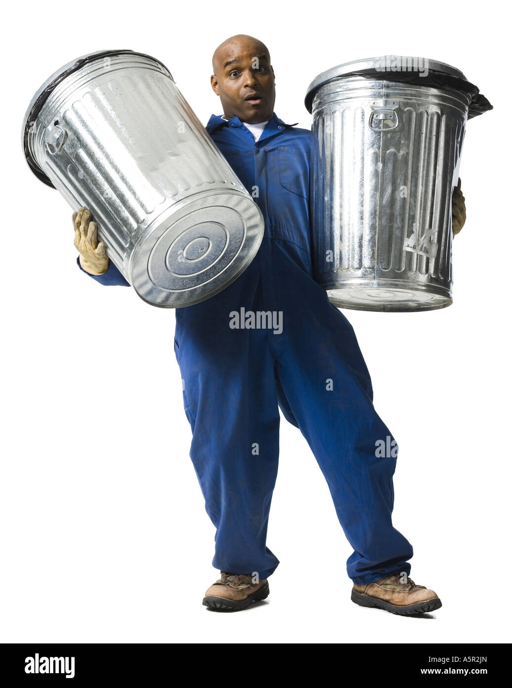 Garbage Man With Trash Cans Stock Photo Alamy garbage-man-with-trash-cans-stock-photo-alamy