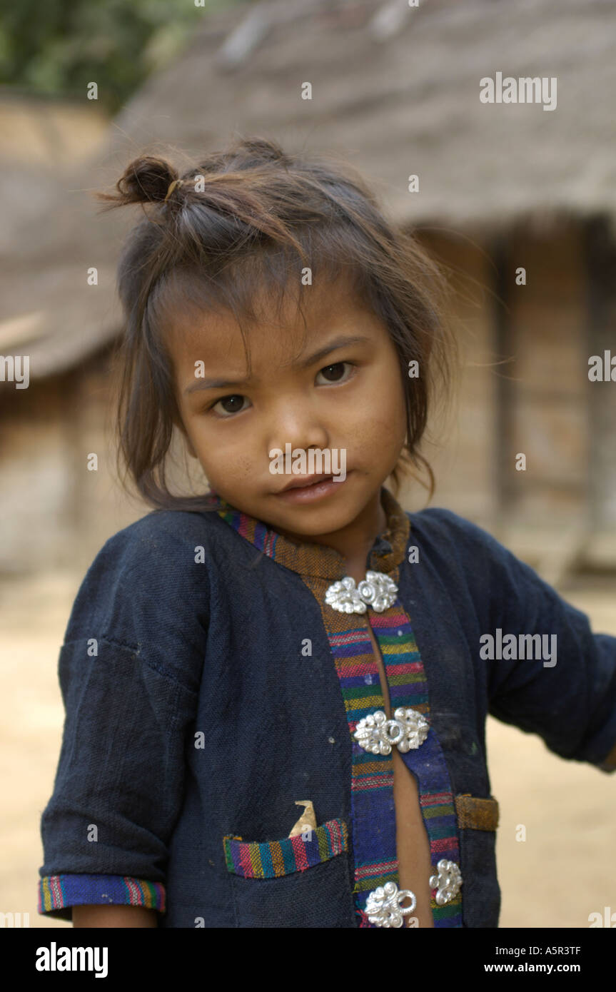 Khamu ethnic minority girl Luang Prabang Province Laos Stock Photo - Alamy