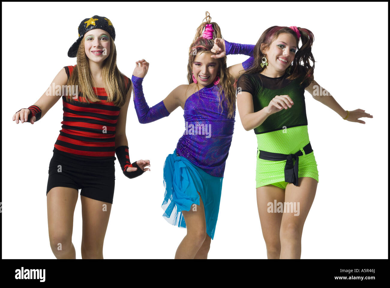 Girls in costume dancing Stock Photo - Alamy