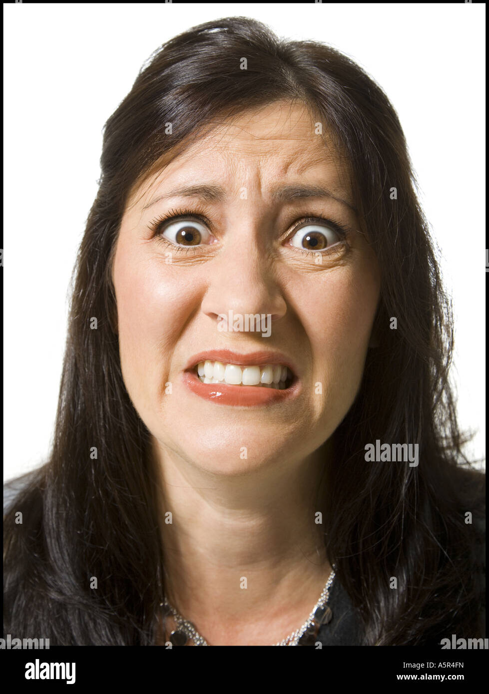 Closeup worried woman looking hi-res stock photography and images - Alamy