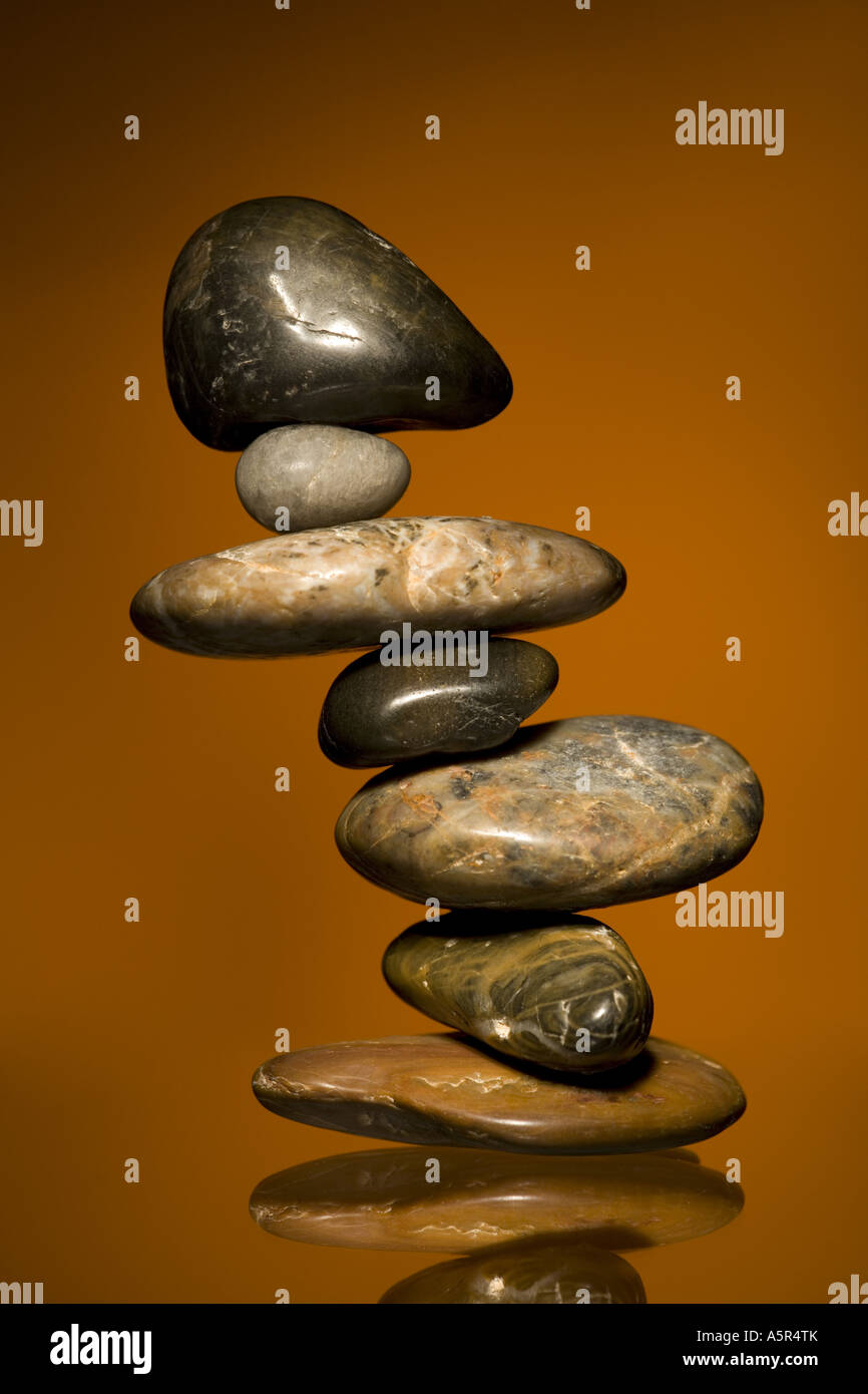 Close up of a stack of pebbles Stock Photo - Alamy