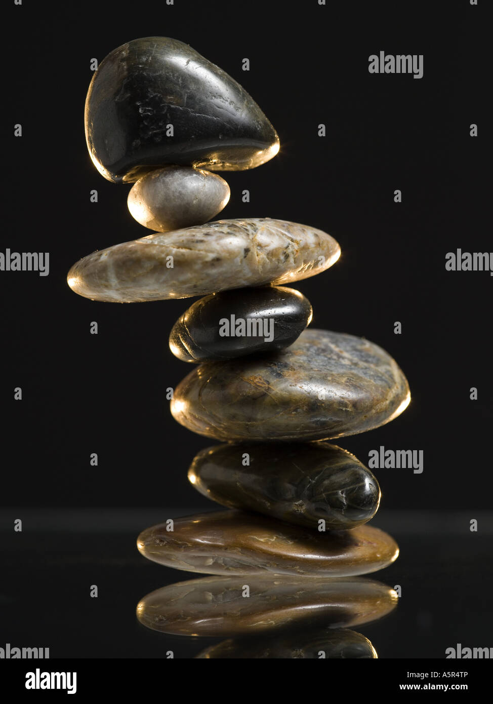 Close up of a stack of pebbles Stock Photo - Alamy