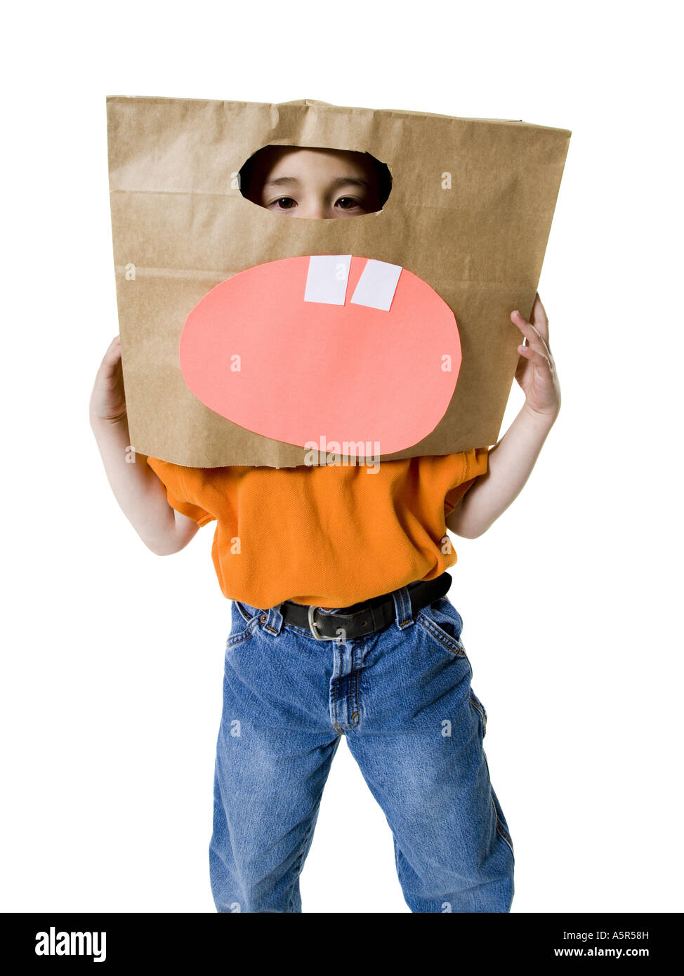 Boy wearing cardboard box hi-res stock photography and images - Alamy