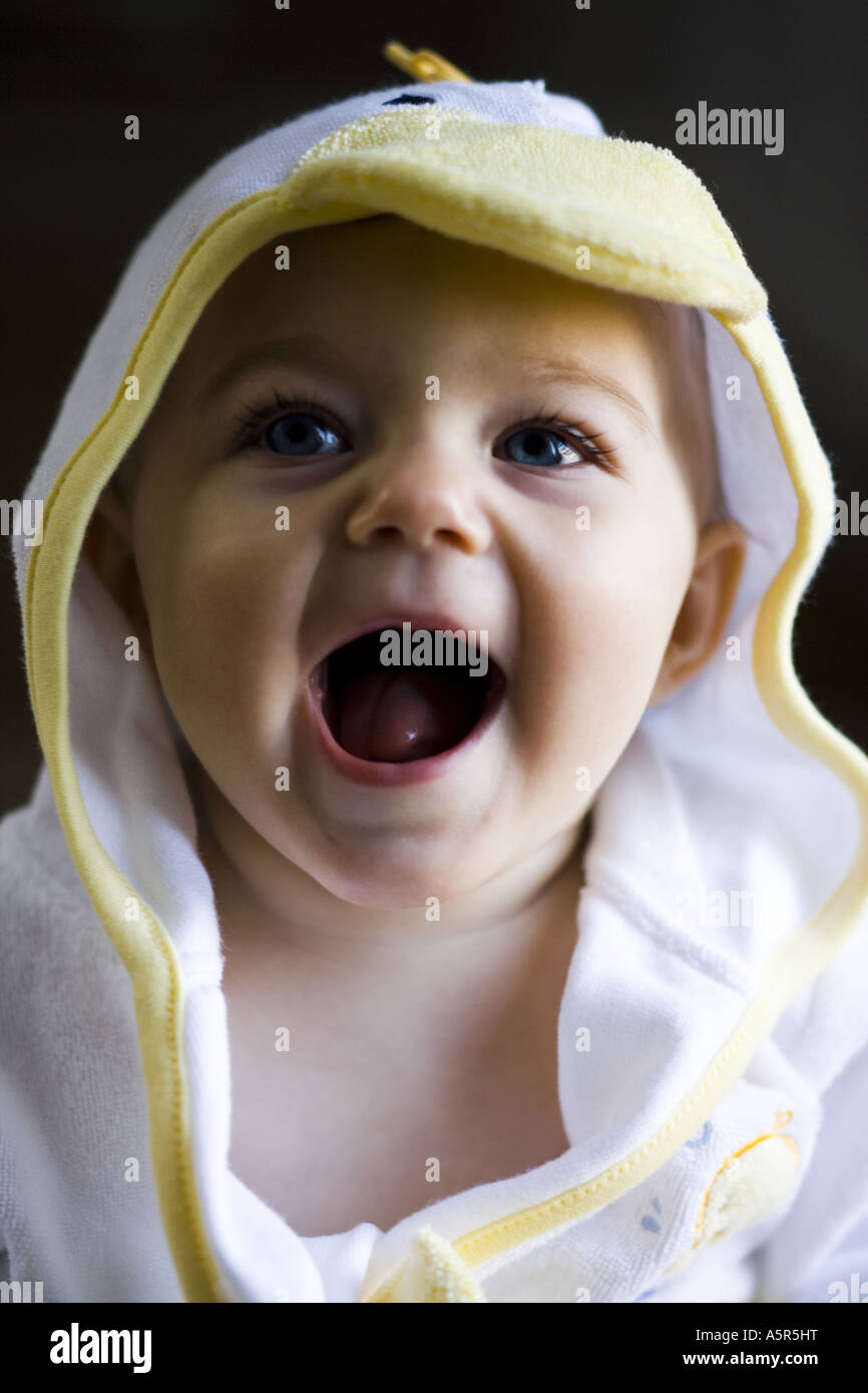 Portrait of a baby looking up Stock Photo - Alamy