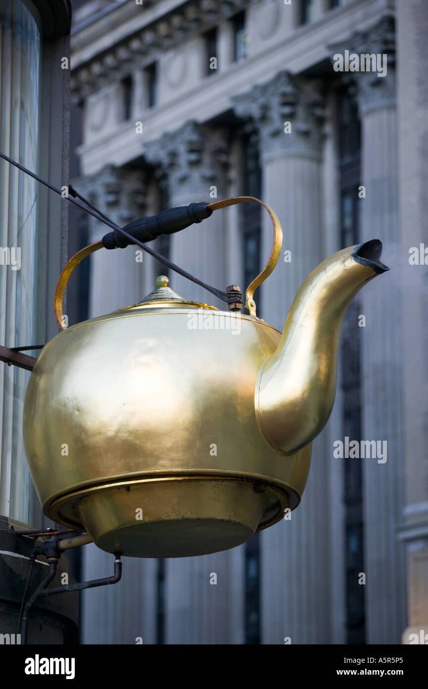 Tea Kettle in Honor of Boston Tea Party Boston Massachusetts Stock ...