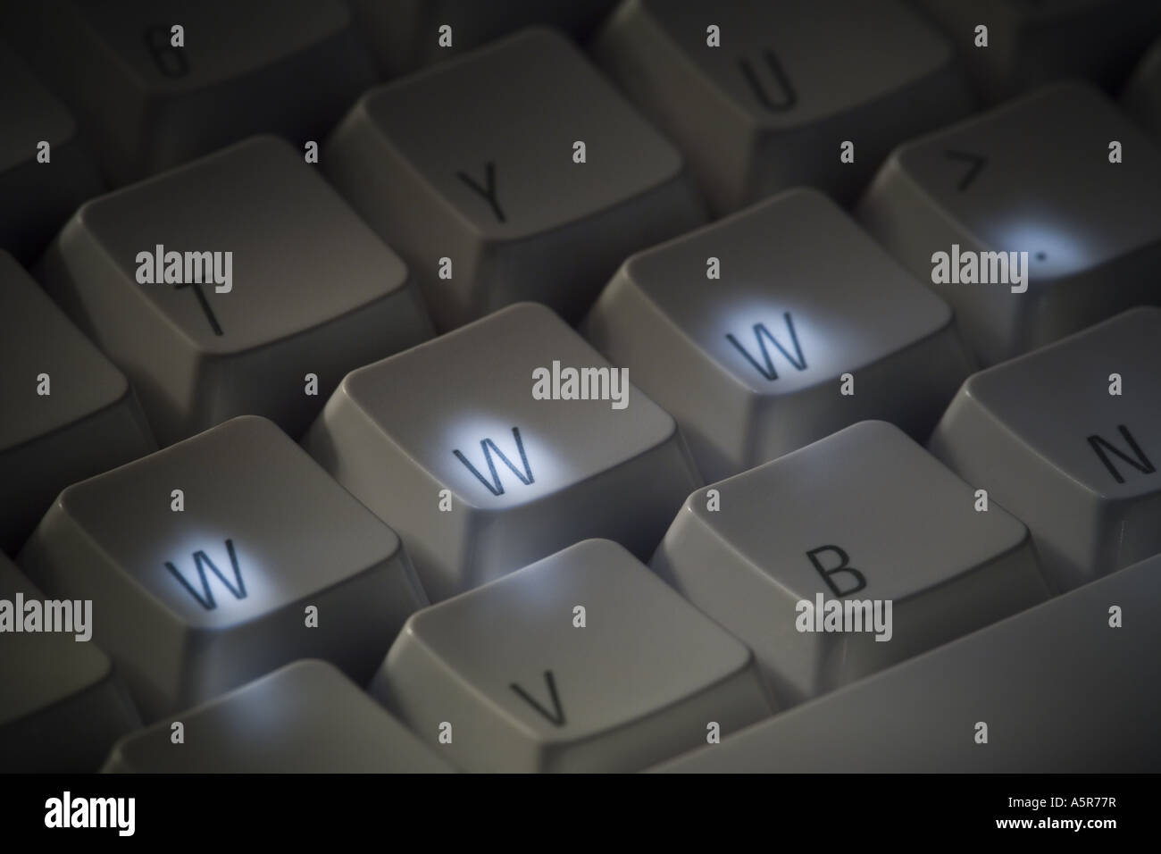 Keyboard with WWW highlighted Stock Photo - Alamy