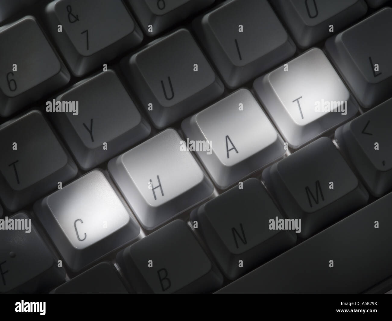 Keyboard with CHAT highlighted Stock Photo - Alamy