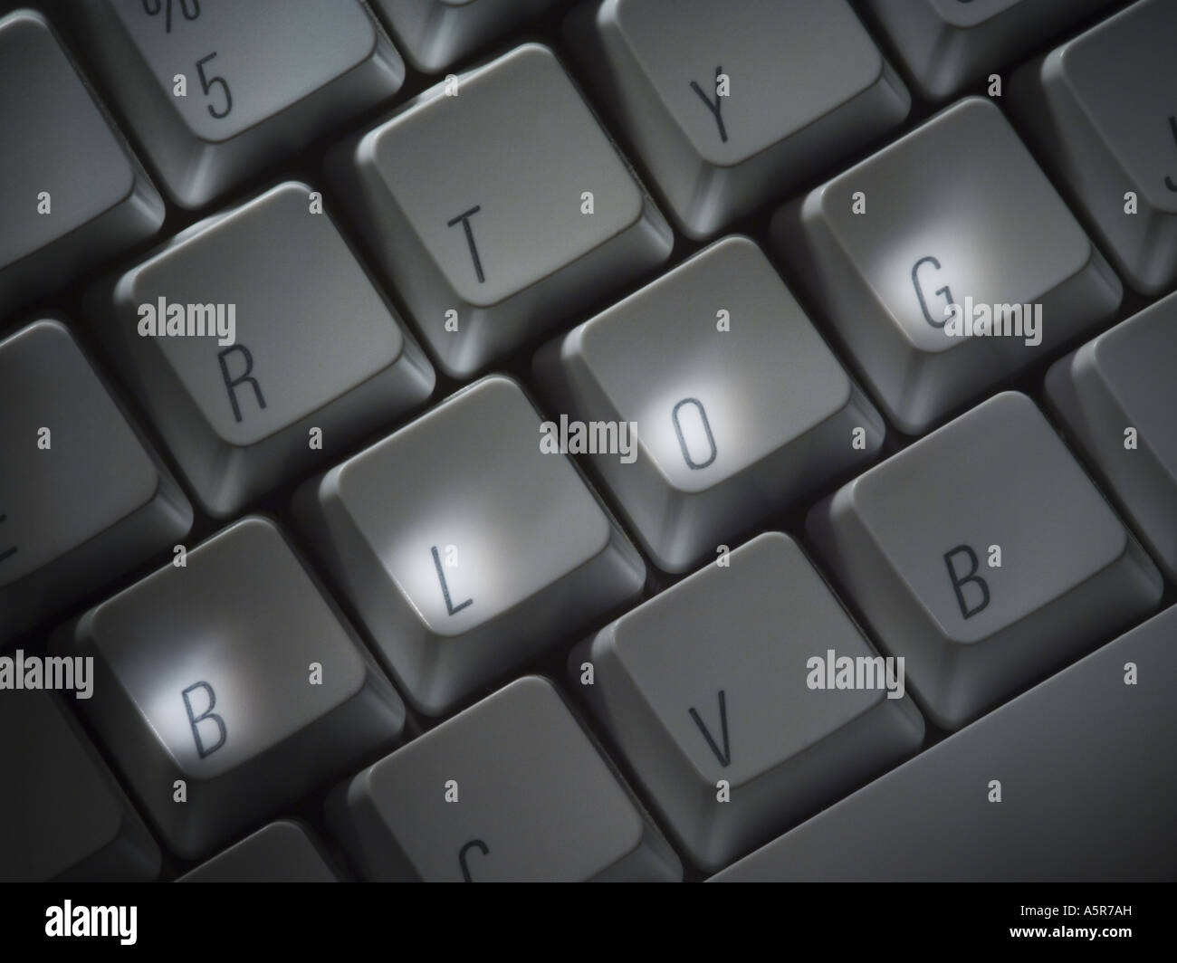 Keyboard with BLOG highlighted Stock Photo - Alamy