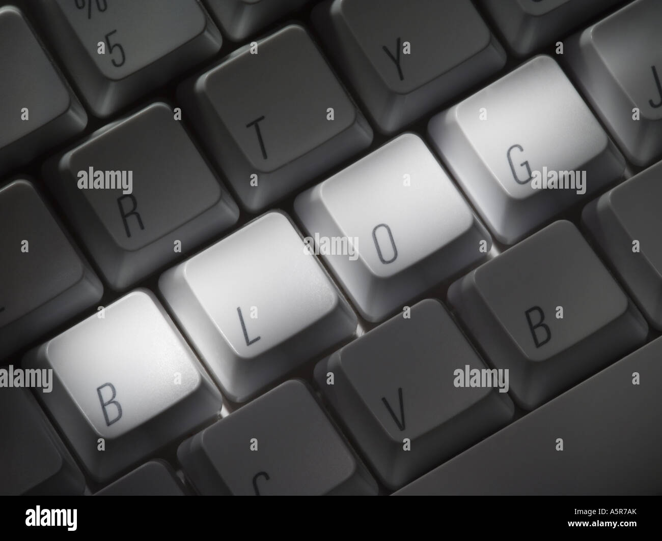 Keyboard with BLOG highlighted Stock Photo - Alamy