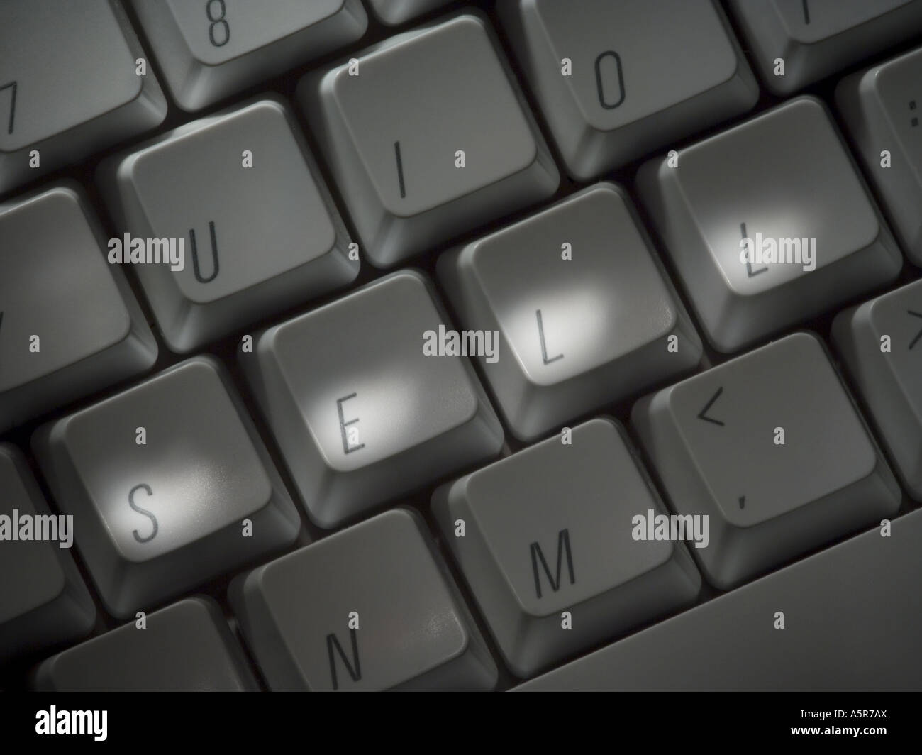 Keyboard with SELL highlighted Stock Photo - Alamy