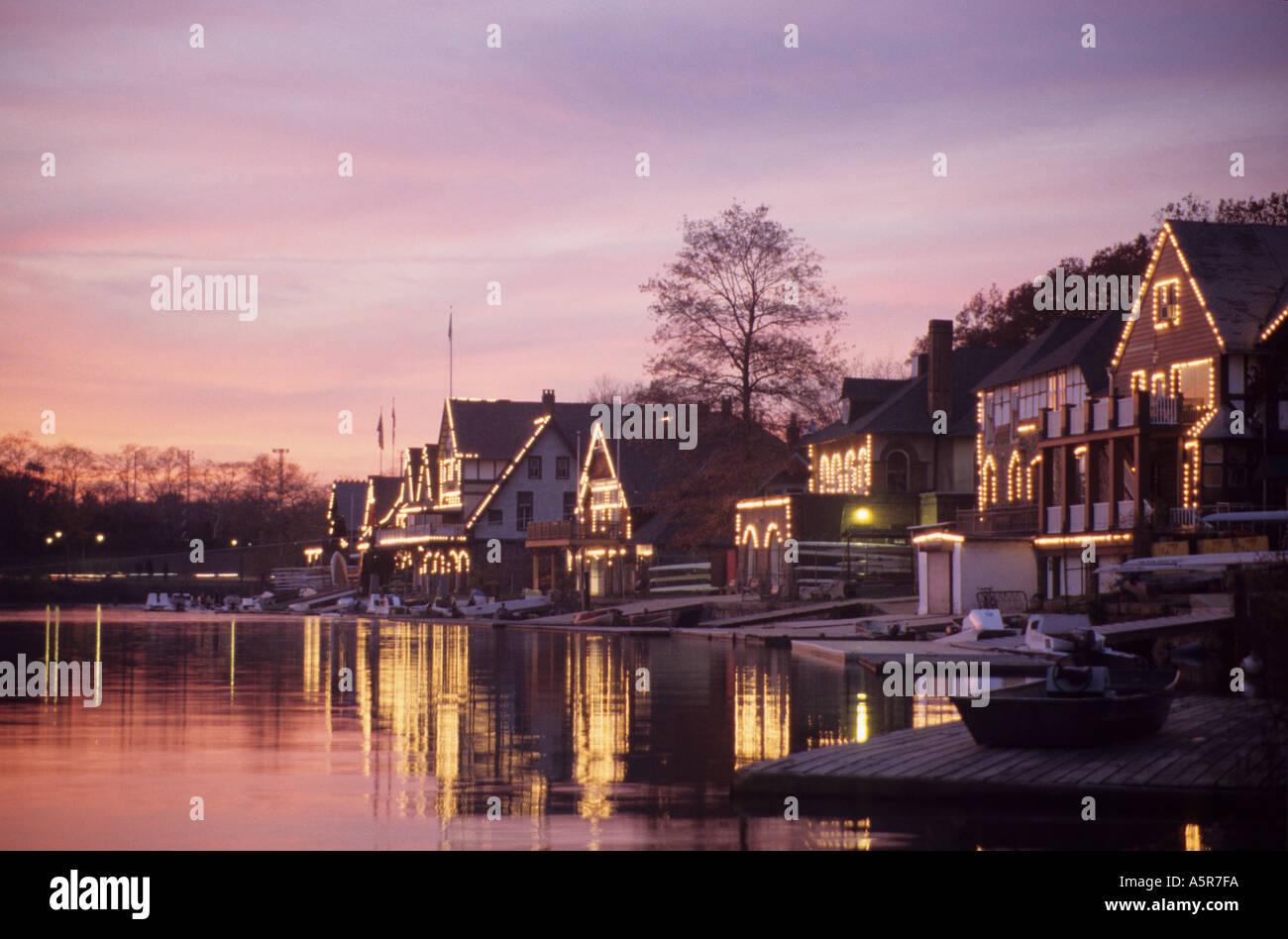 Boat House Row in Philadelphia Stock Photo - Alamy