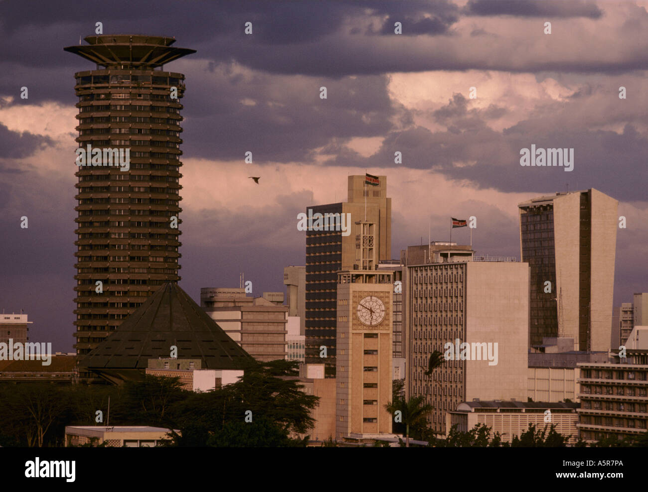 KENYA NAIROBI CITYSCAPE MODERN HI RISE TOWER BLOCKS OFFICE BUILDINGS ...