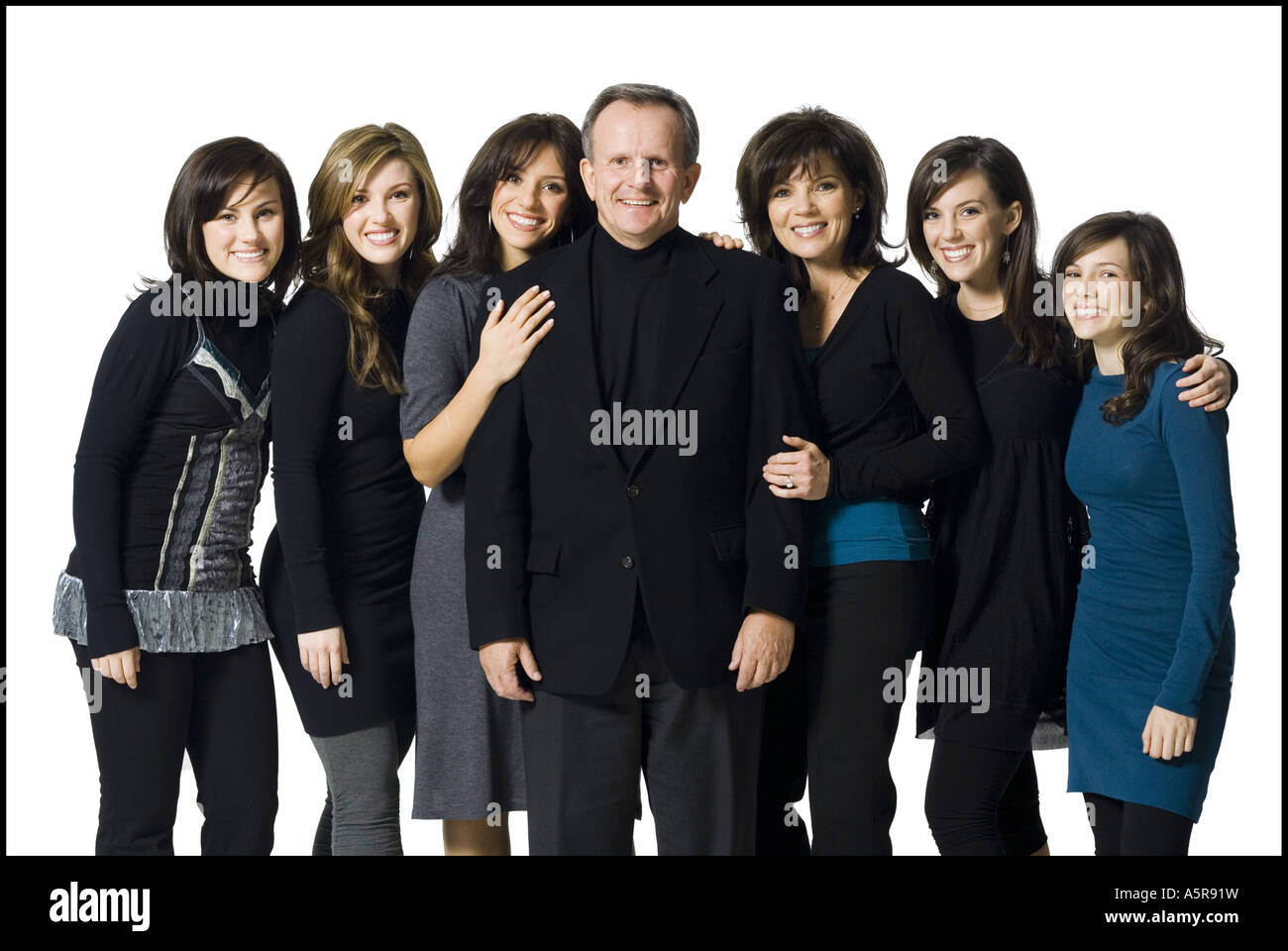 Family portrait with seven people Stock Photo - Alamy