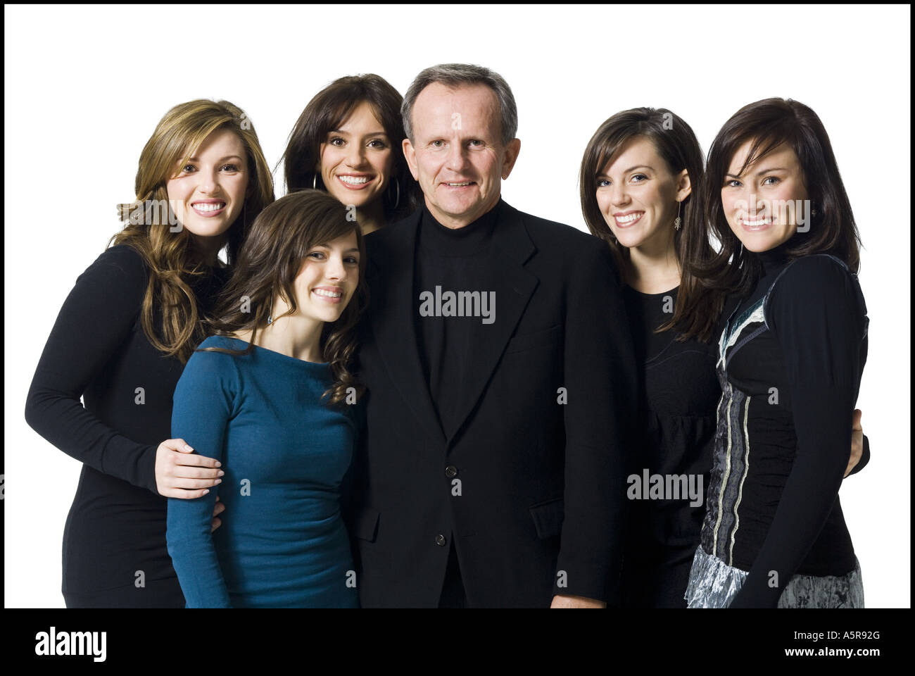 Family portrait with six people Stock Photo - Alamy