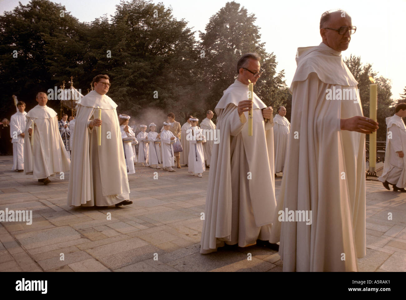 POLISH PILGRIMAGE CEREMONY PROCESSION ON THE FINAL NIGHT Stock Photo ...