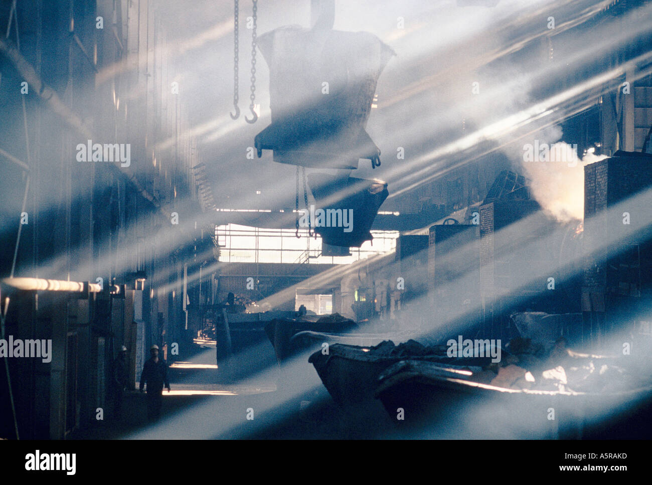 POLAND, POLLUTION THE EFFECTS OF POLLUTION, SHAFTS OF LIGHT FROM HIGH ...