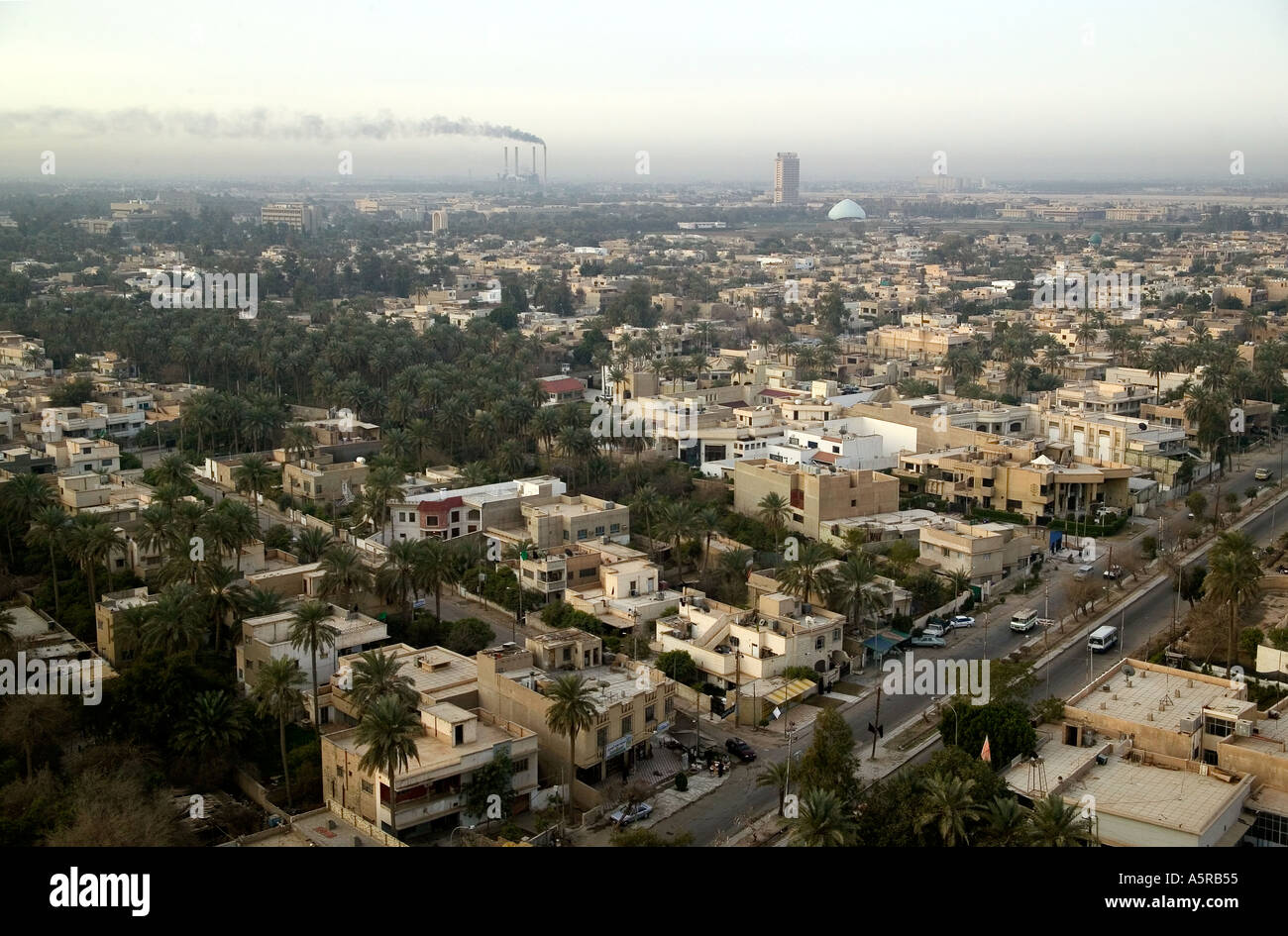 View from the top of Hotel Babylon Baghdad Iraq 28 02 04 Stock Photo ...