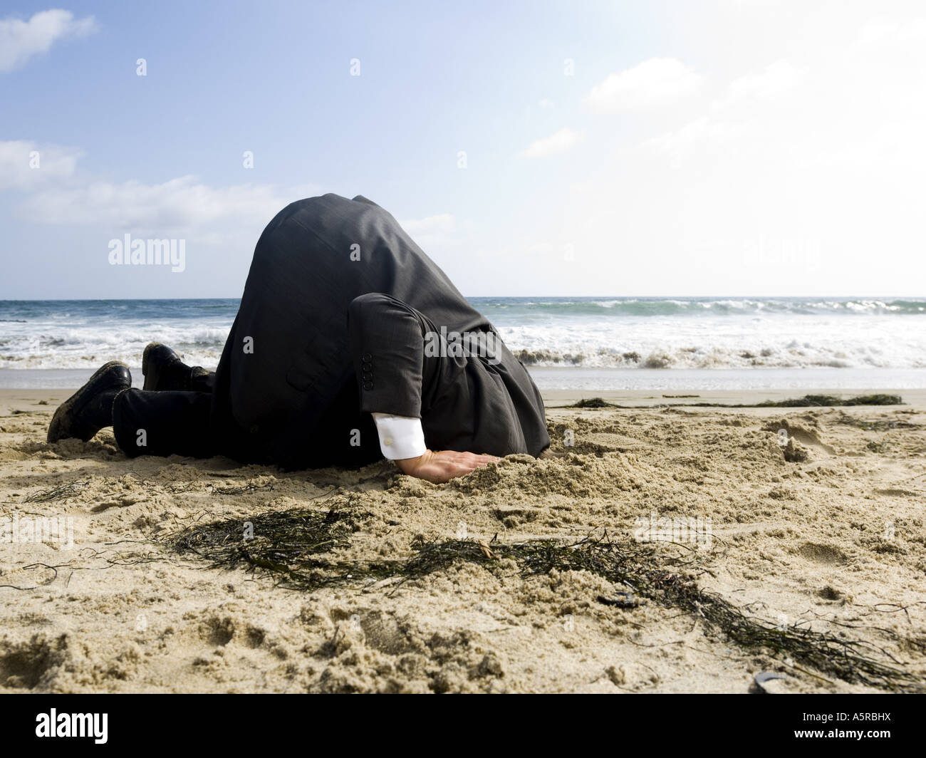 Person Head In Sand