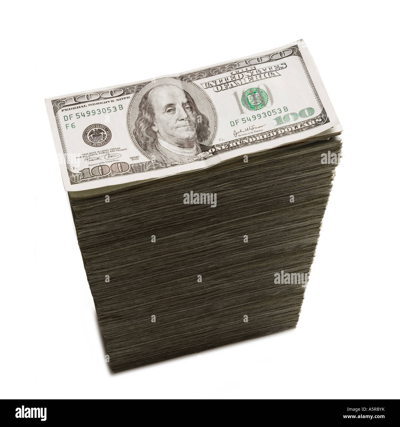 Stack of United States hundred dollar bills Stock Photo - Alamy