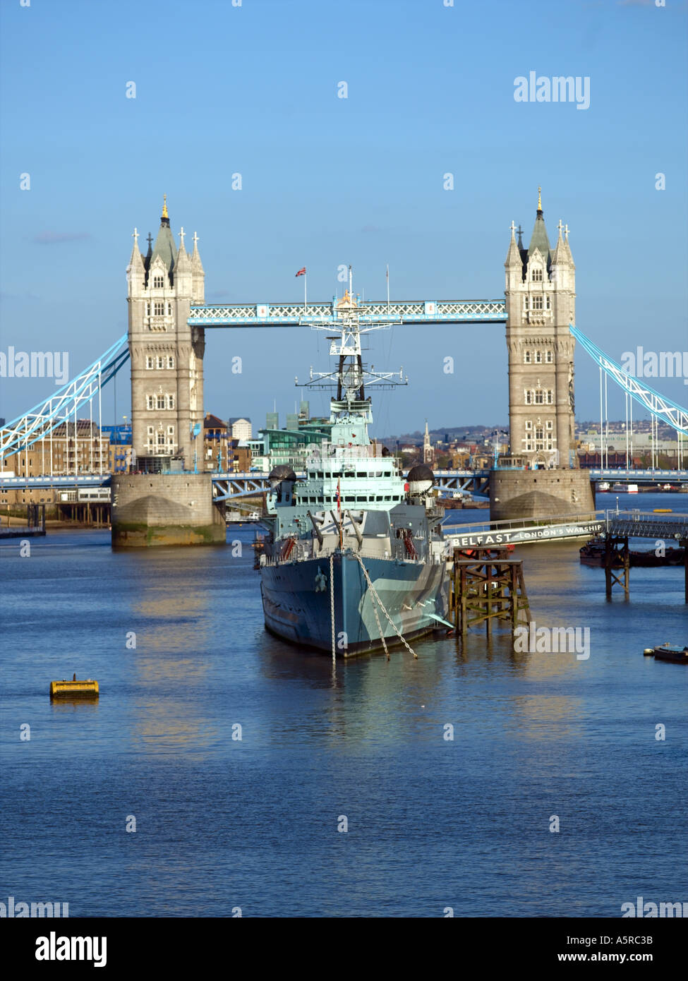 London, Tower Bridge with HMS Belfast Stock Photo - Alamy