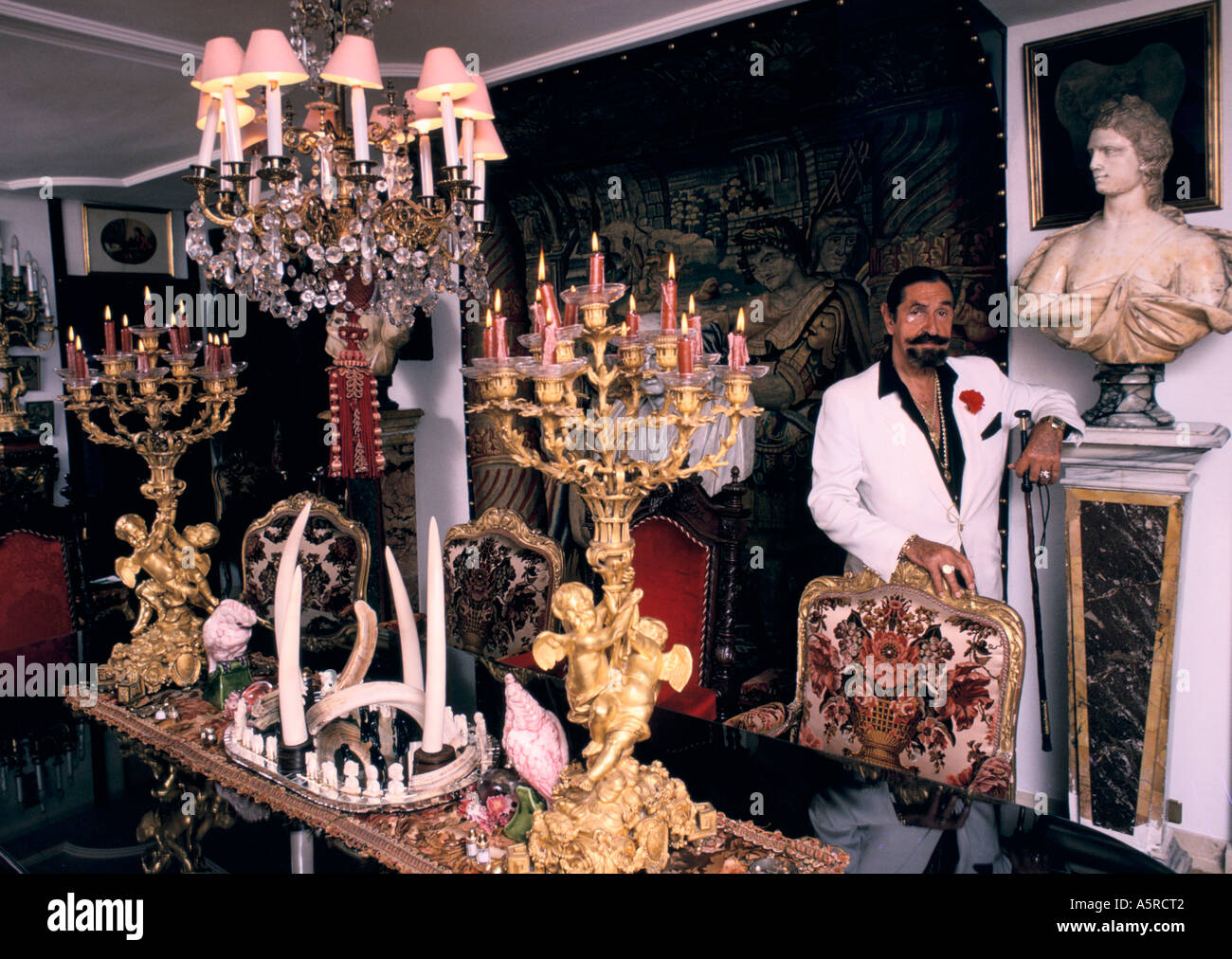 DON JAIME DE MORA Y ARAGON COUSIN OF KING JUAN CARLOS IN HIS HOME ...