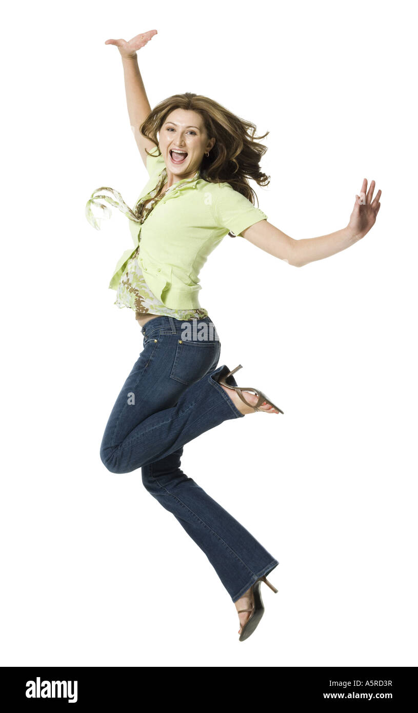 High jump side view Cut Out Stock Images & Pictures - Alamy