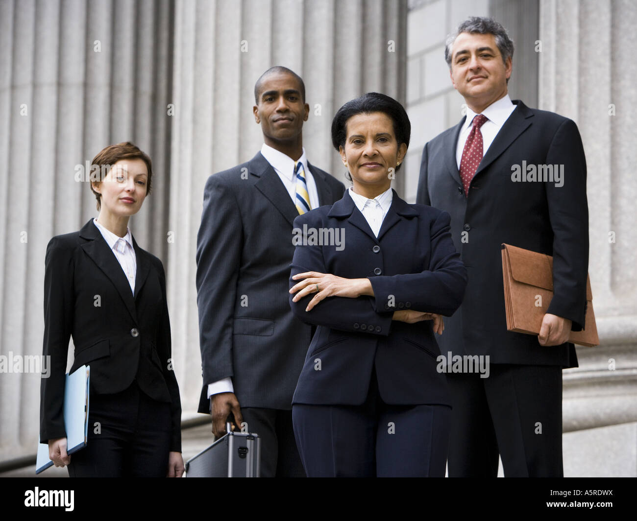 Portrait of lawyers smiling in front of a courthouse Stock Photo - Alamy