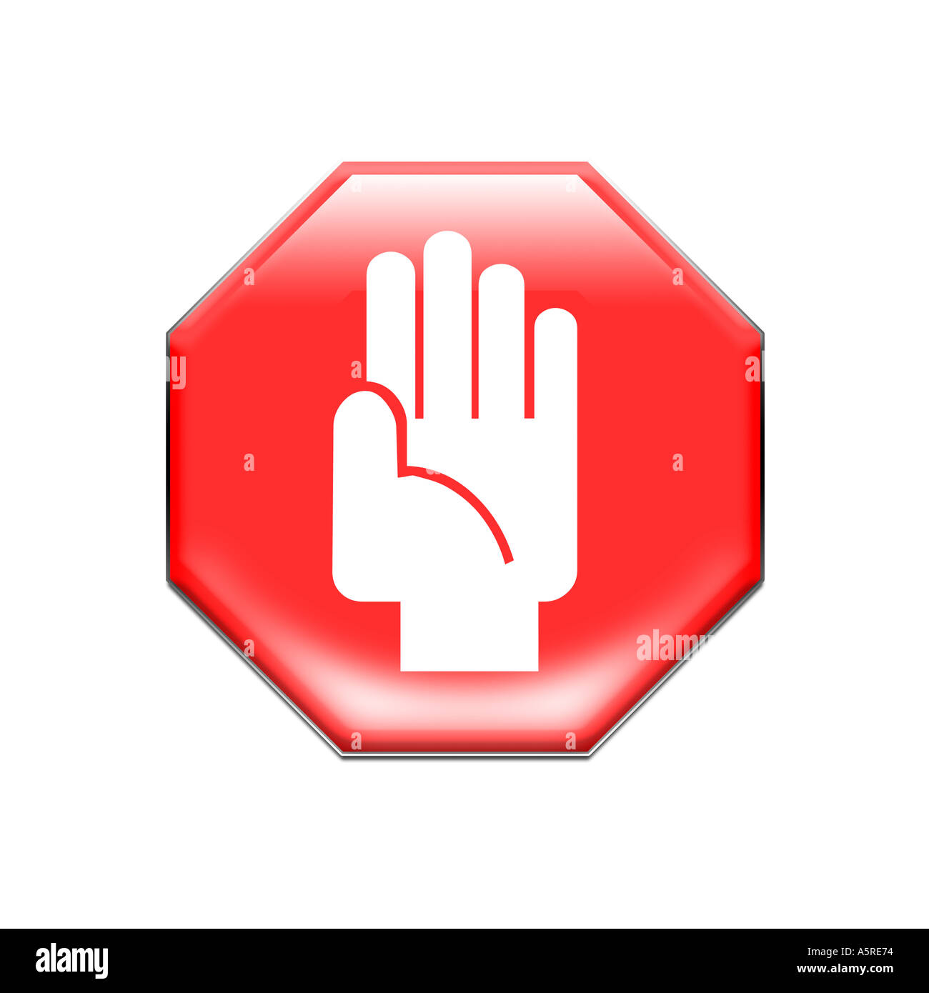 Stop No sign logo symbol Stock Photo - Alamy