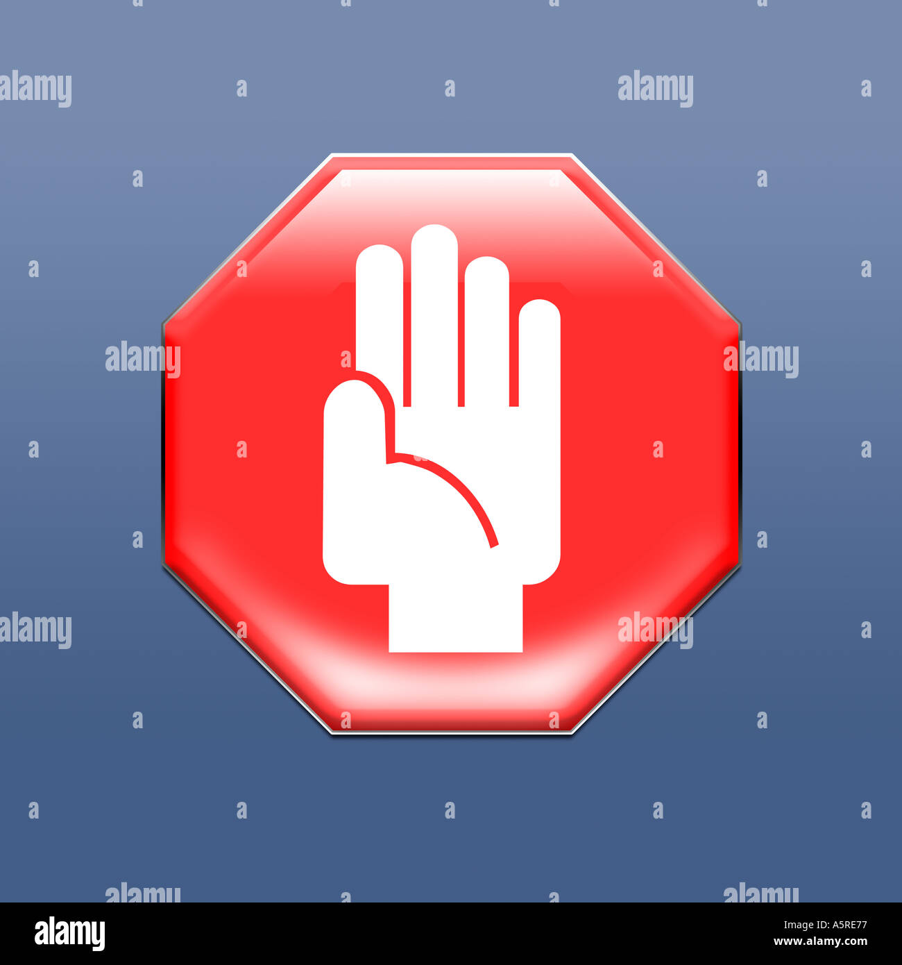 Stop No sign logo symbol Stock Photo - Alamy