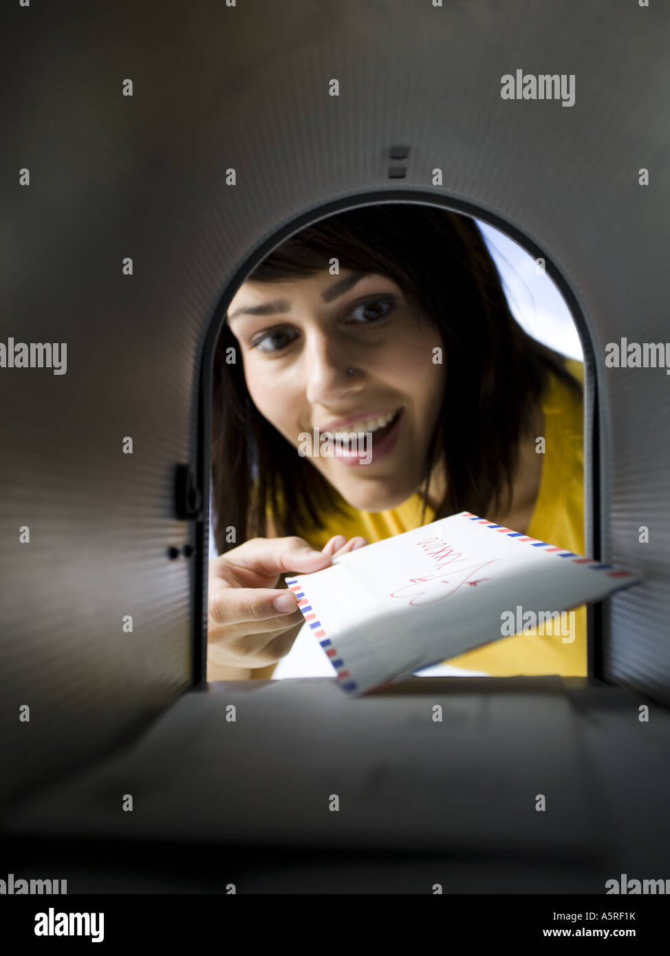 Woman holding pen network connections hi-res stock photography and ...