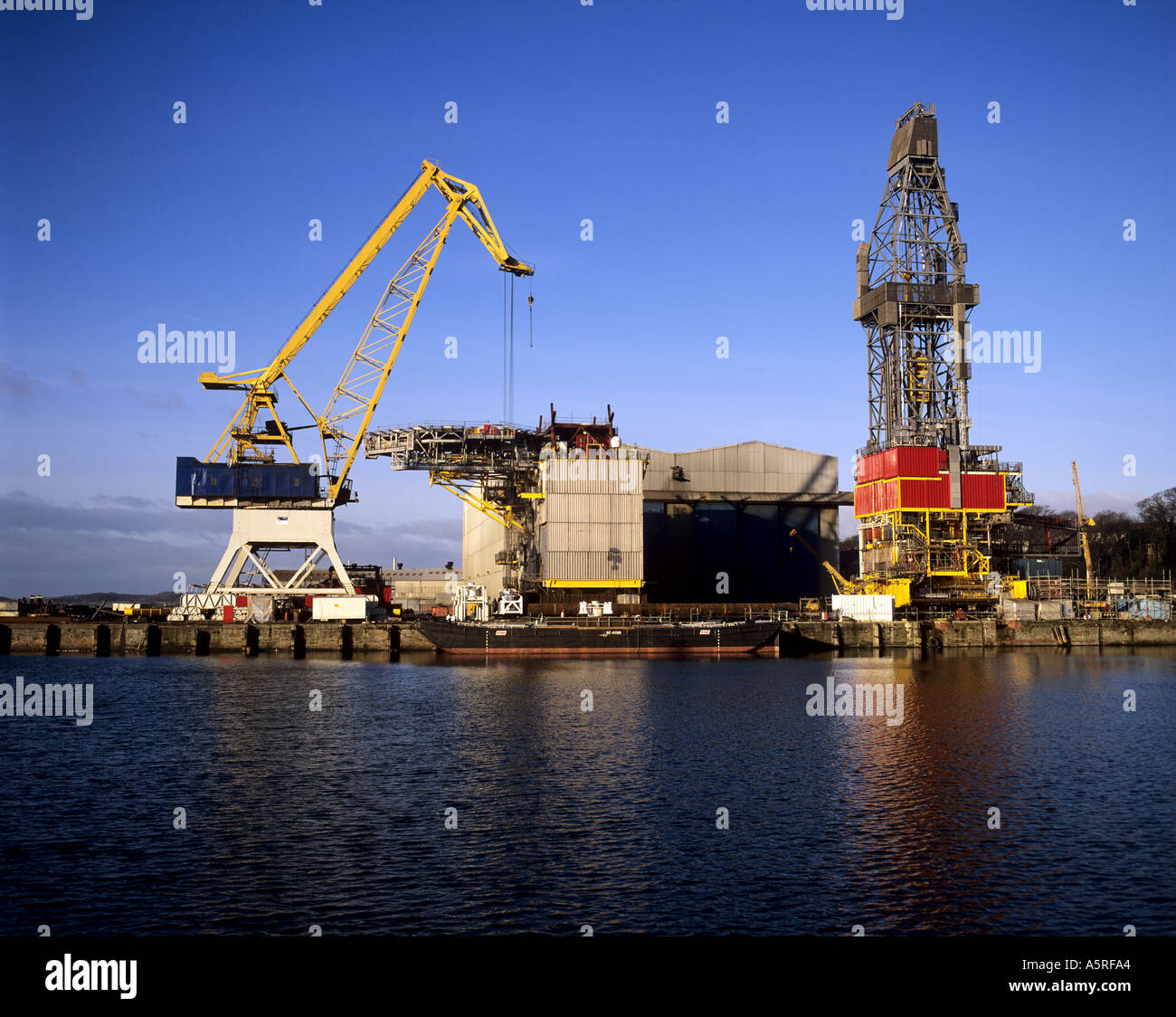 Offshore Construction Yard Burntisland Fife Scotland Stock Photo - Alamy