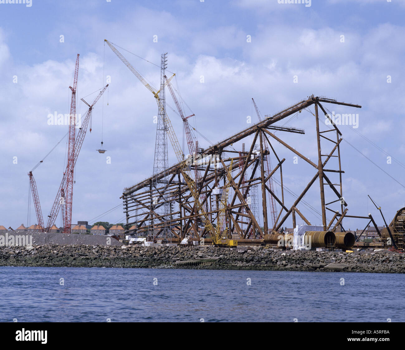 North Sea Offshore Platform Under Construction High Resolution Stock ...