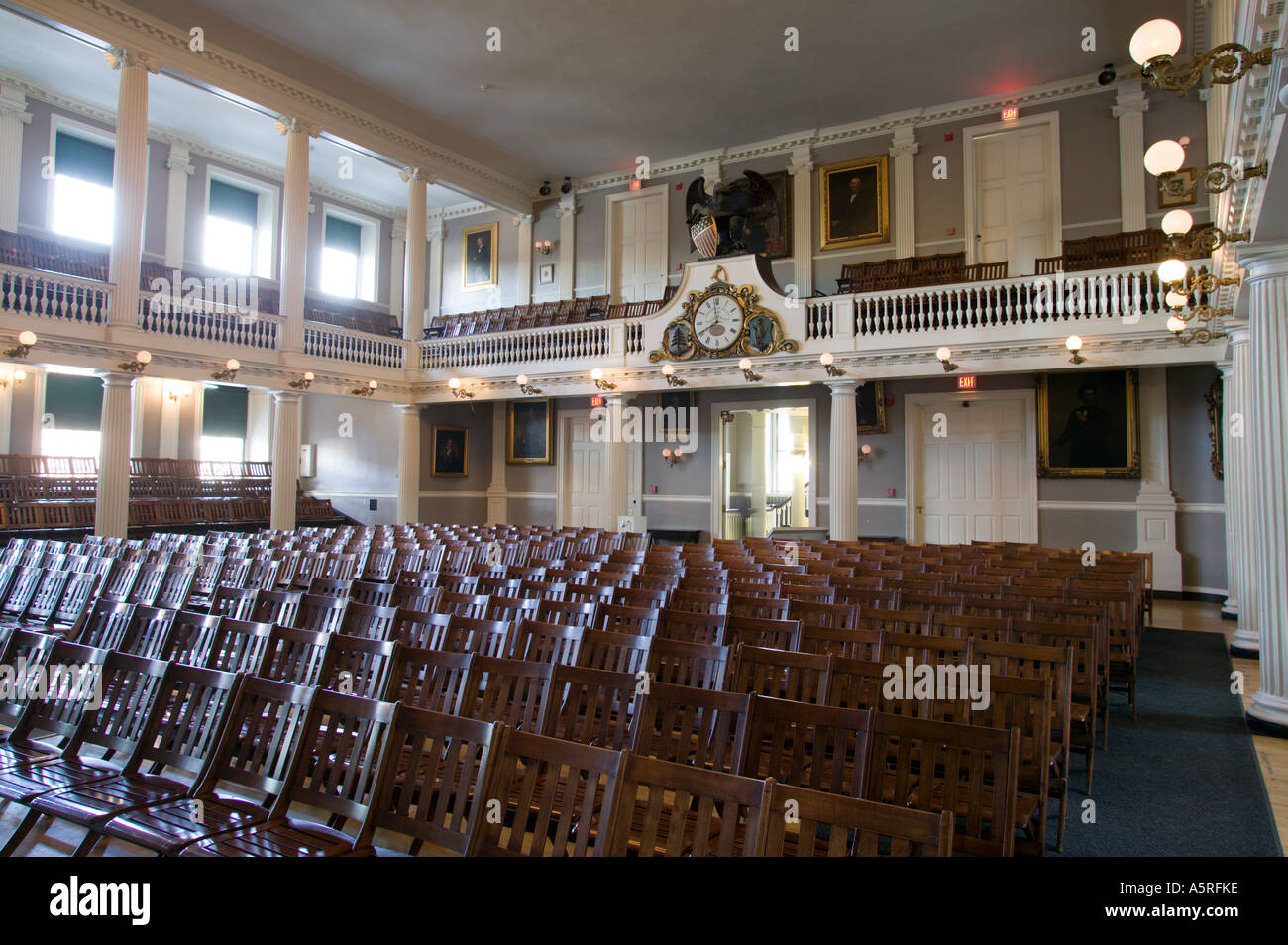 Interior of Faneuil Hall Birthplace of Liberty Boston Massachusetts ...