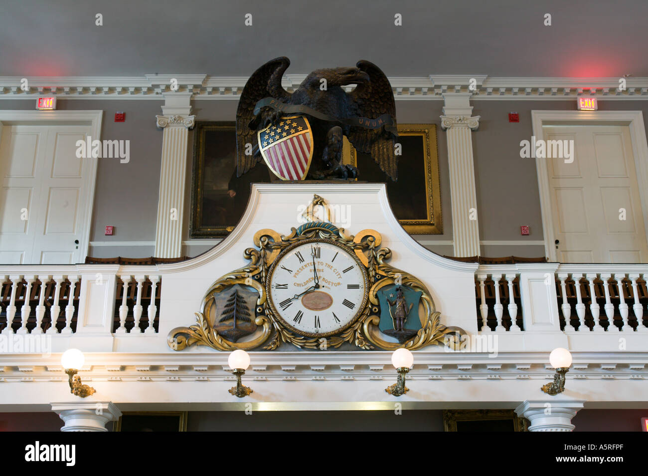 Interior of Faneuil Hall Birthplace of Liberty Boston Massachusetts ...