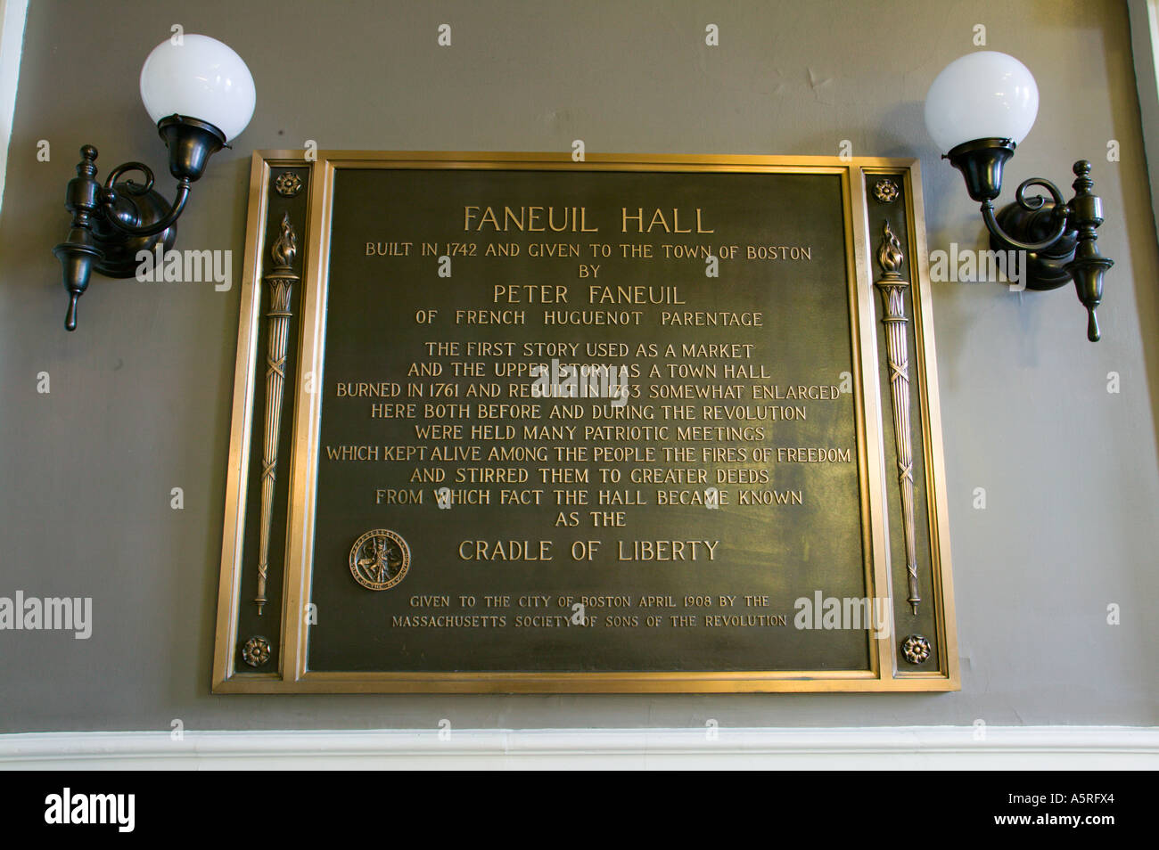 Interior of Faneuil Hall Birthplace of Liberty Boston Massachusetts ...