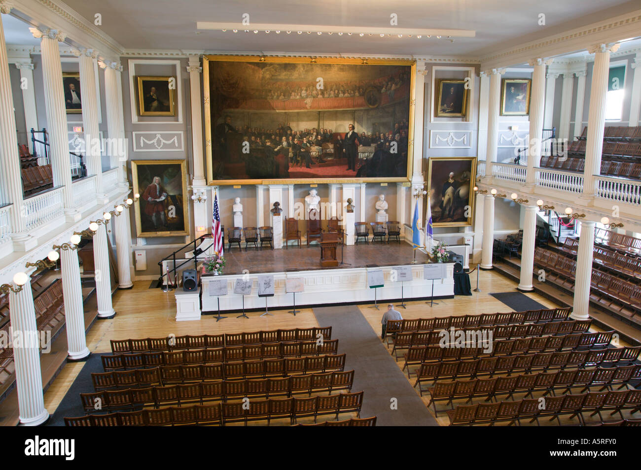 Interior of Faneuil Hall Birthplace of Liberty Boston Massachusetts ...
