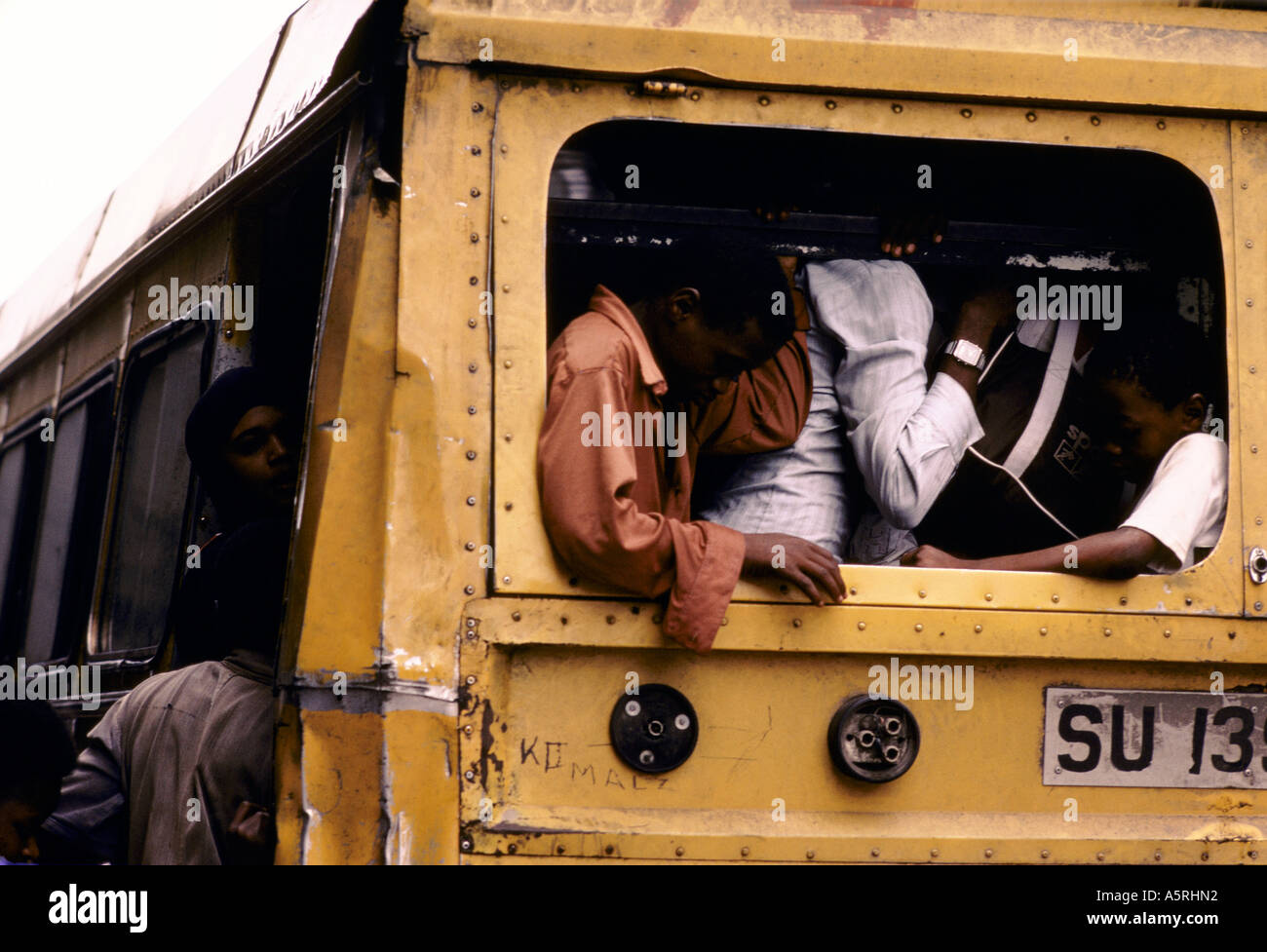 TANZANIA, DAR ES SALAAM, CROWDED BUS Stock Photo - Alamy