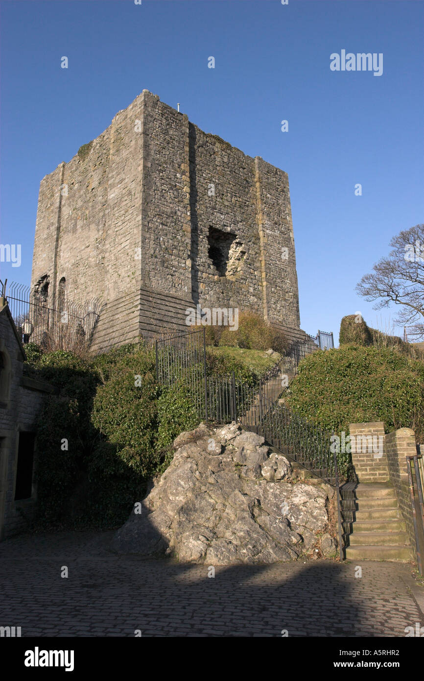 The keep of Clitheroe castle Stock Photo - Alamy