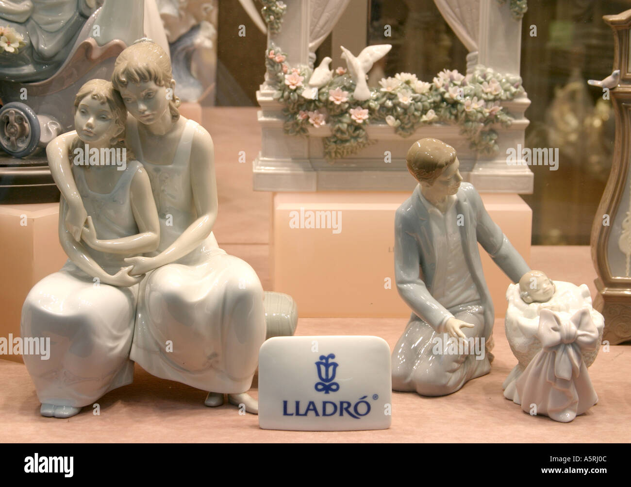 Spanish Lladró porcelain pieces in shop window Stock Photo - Alamy