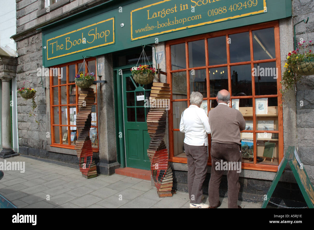 Scotland's national book town has numerous bookshops Stock Photo - Alamy